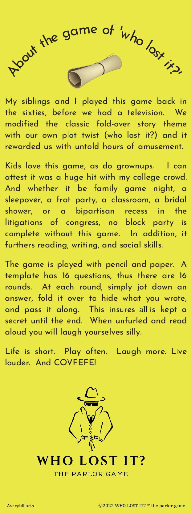 Printable, Fun Party Game, Parlor Game, Family Game Night, Group Games ...