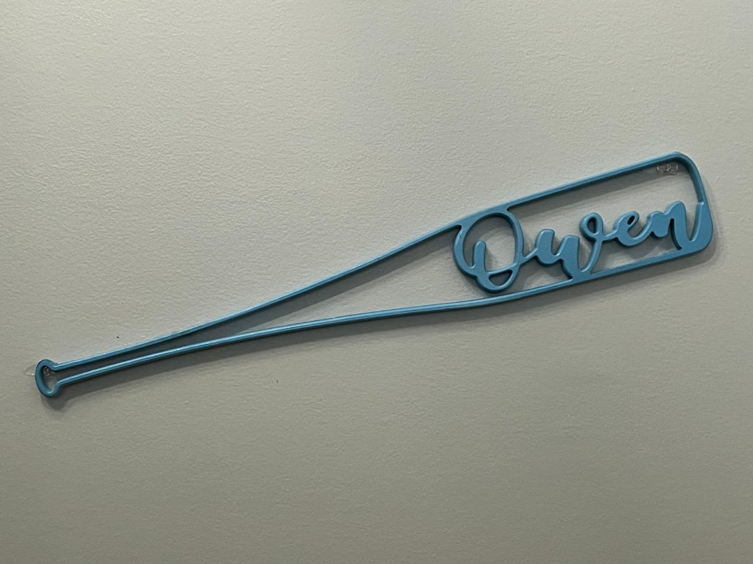Personalized Kids Baseball Bat Wall Decor - Etsy