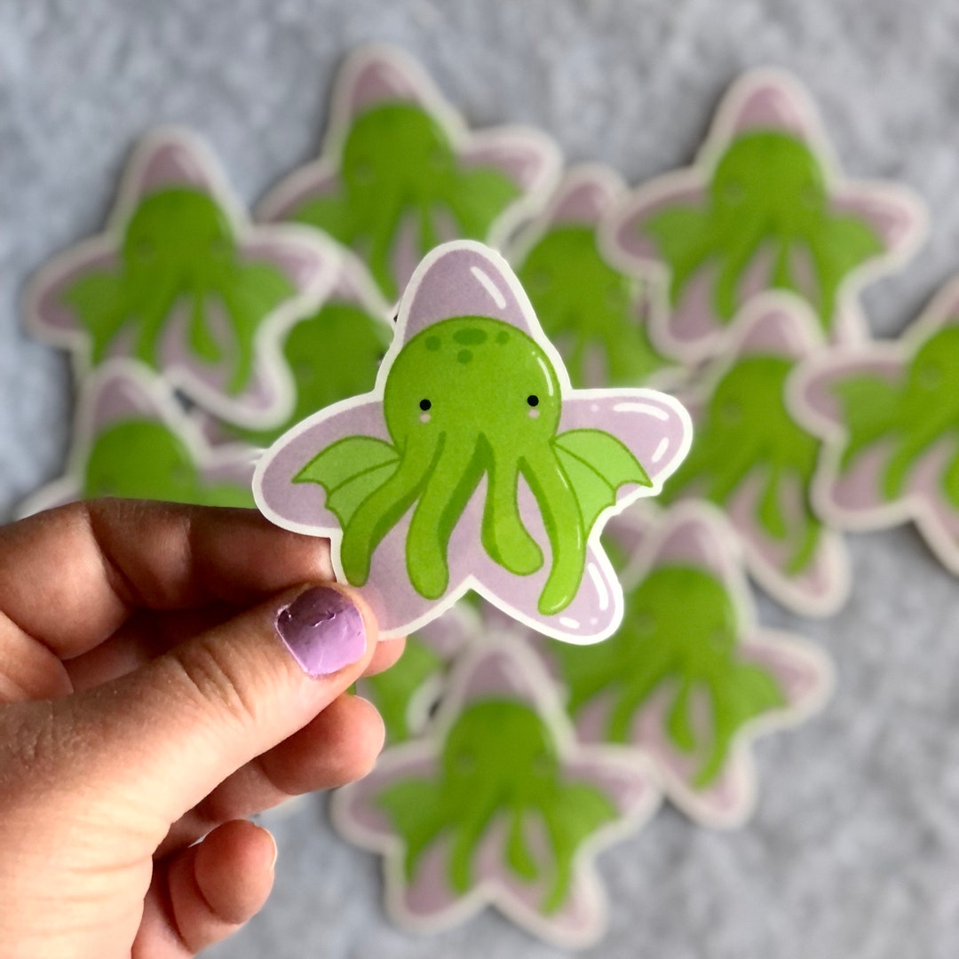 Cthulhu Sticker, Vinyl, Spooky, Sticker, Horror, Classic, H.P ...