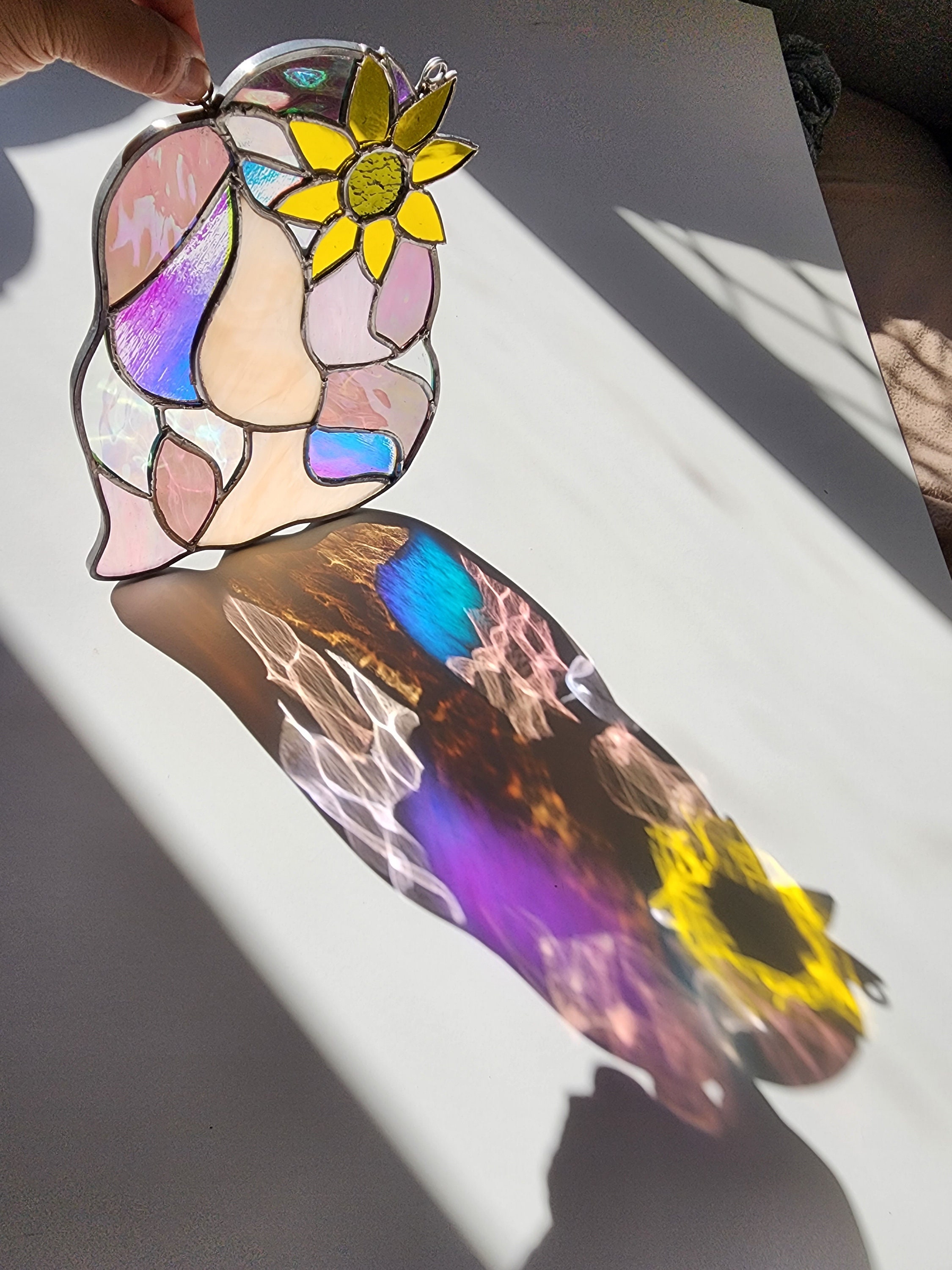 Flower Lady Stained Glass Pattern, Simple Lady Pattern, Beginner, Easy ...