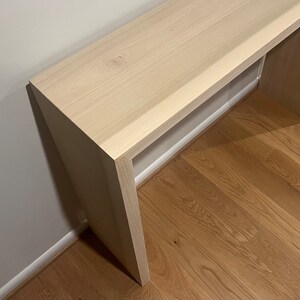 Custom Handmade Modern Solid Wood Waterfall Console Table - Etsy