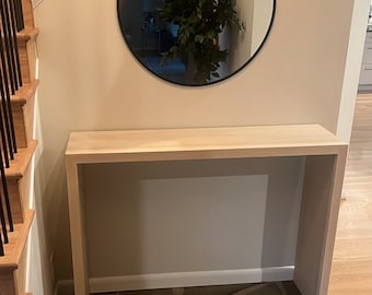 Modern Double Waterfall Console Table - Handmade to Order, Solid Wood ...
