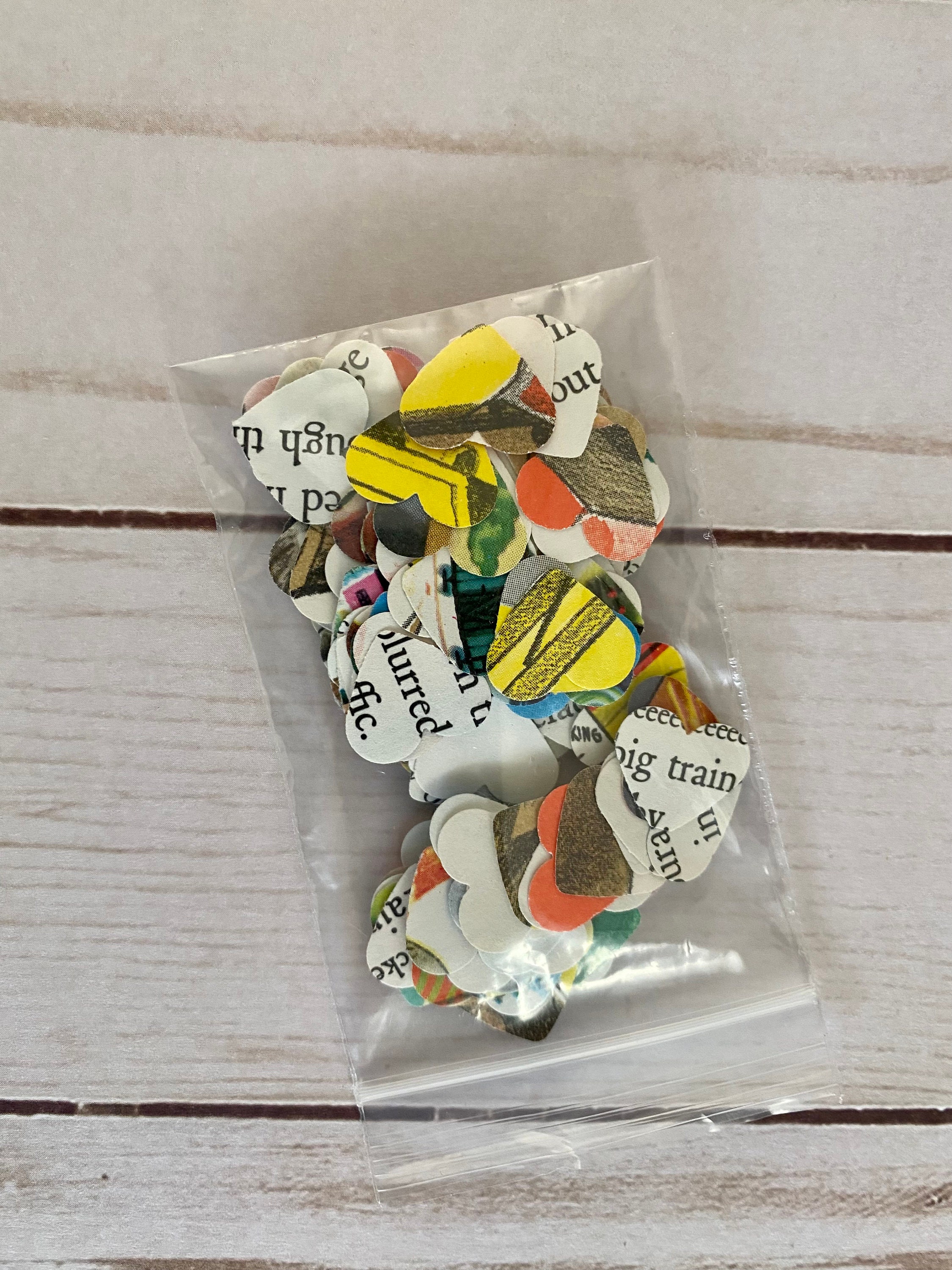 Vintage Children's Book Confetti, 200 Baby Shower Heart-shaped Confetti ...