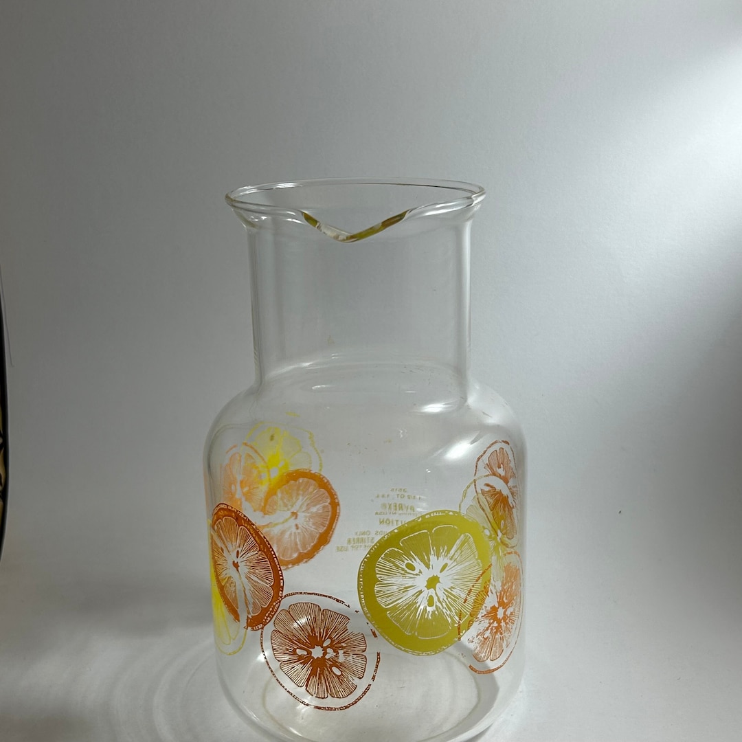 Pyrex Lemonade Pitcher Clear Glass With Citrus Slices - Etsy
