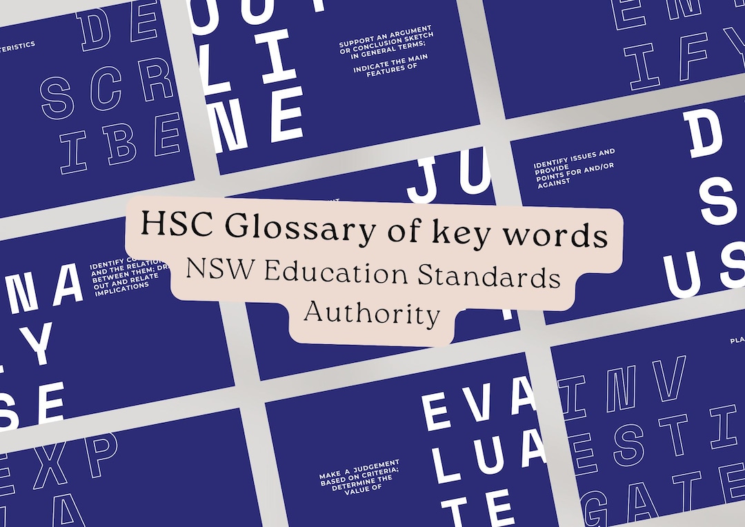HSC High School Poster Pack - Glossary of NESA Key Terms / Verbs ...