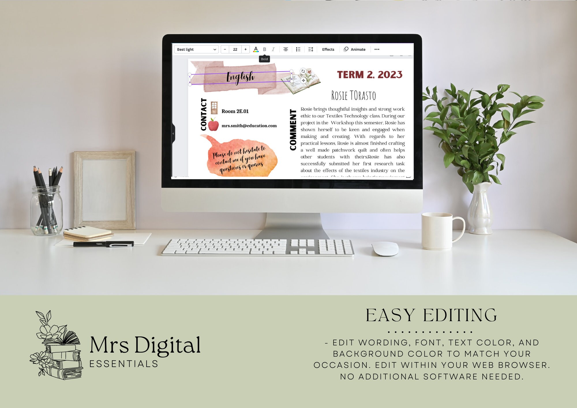 Digital, Editable High School Teacher, Parent Interviews Template ...