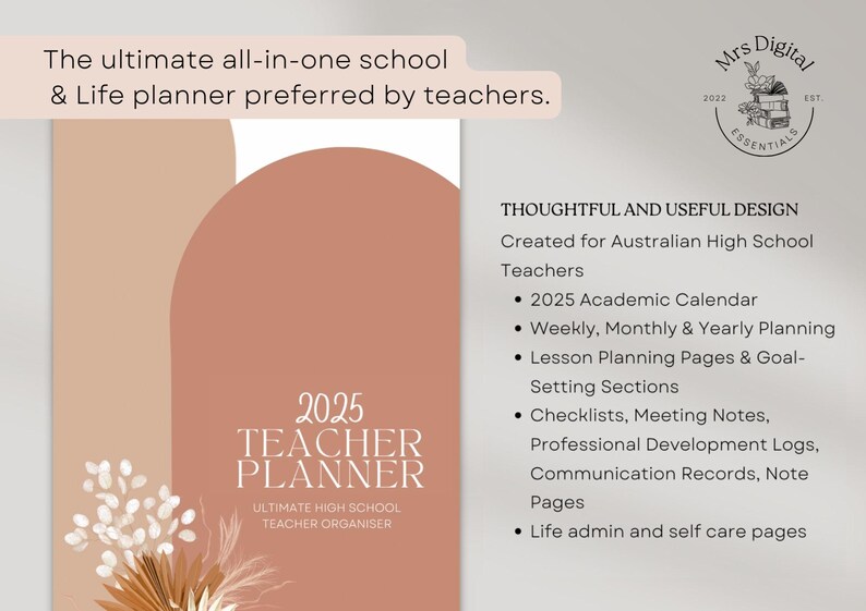 UPDATED 2025 Australian High School Teacher Customisable, Lesson, Life ...