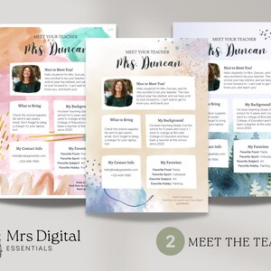 High School Teacher Classroom Bundle, Digital, Editable Meet the ...
