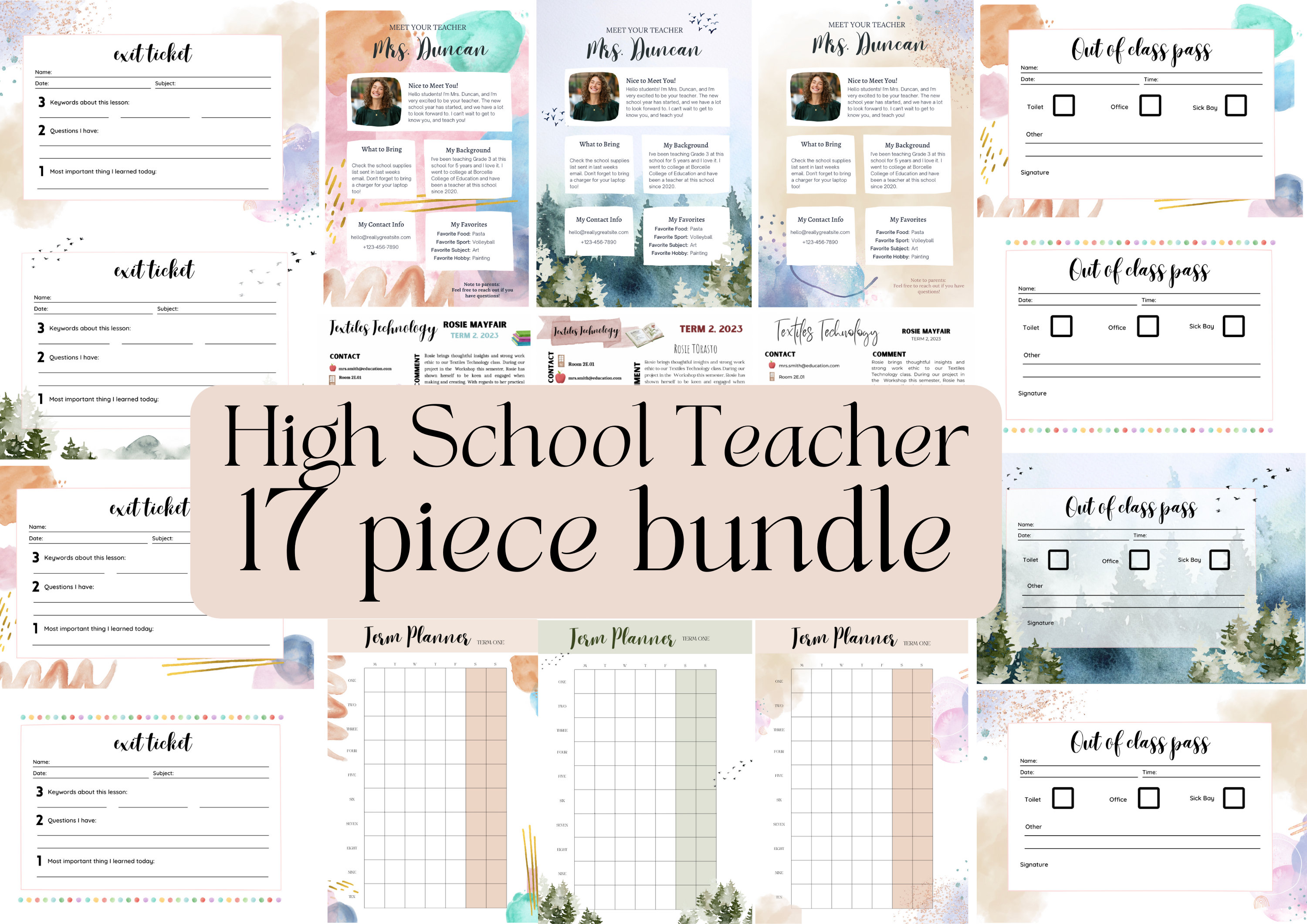 High School Teacher Classroom Bundle Digital Editable Meet - Etsy