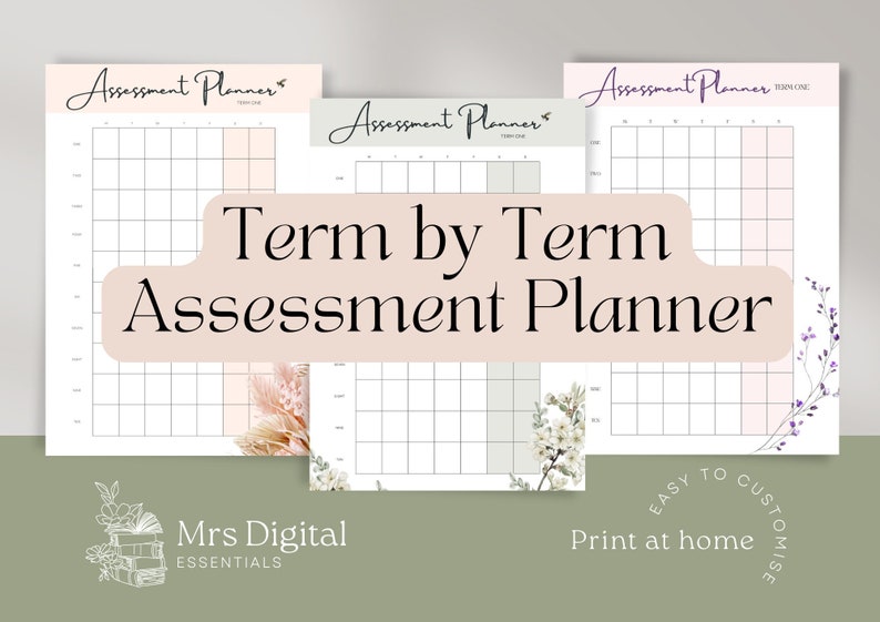 Australian High School Student & Teacher Printable Term Wall Planner ...