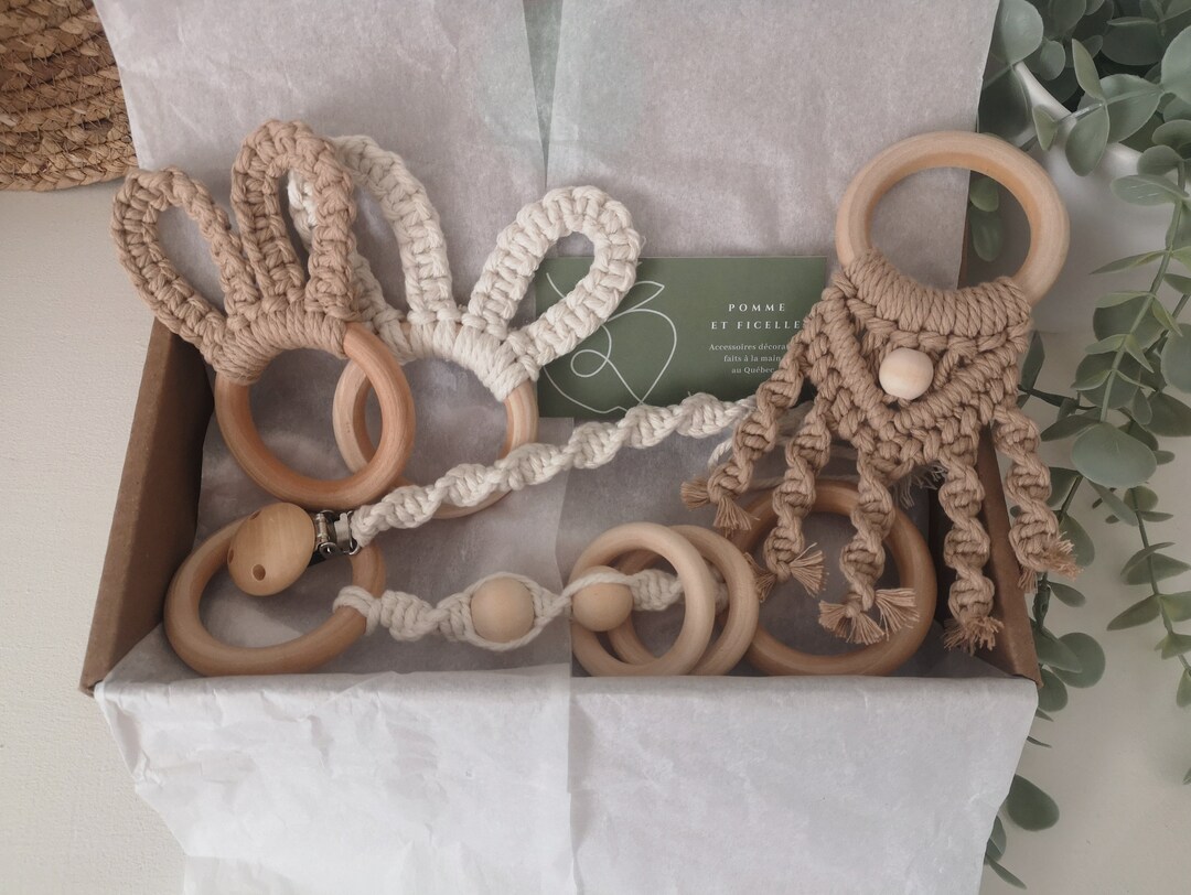 Personalized Birth Gift Box Macrame and Wood Gift for Unisex - Etsy