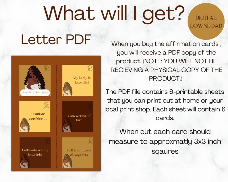 36 Affirmation Cards Printable Self-love Affirmation Card - Etsy