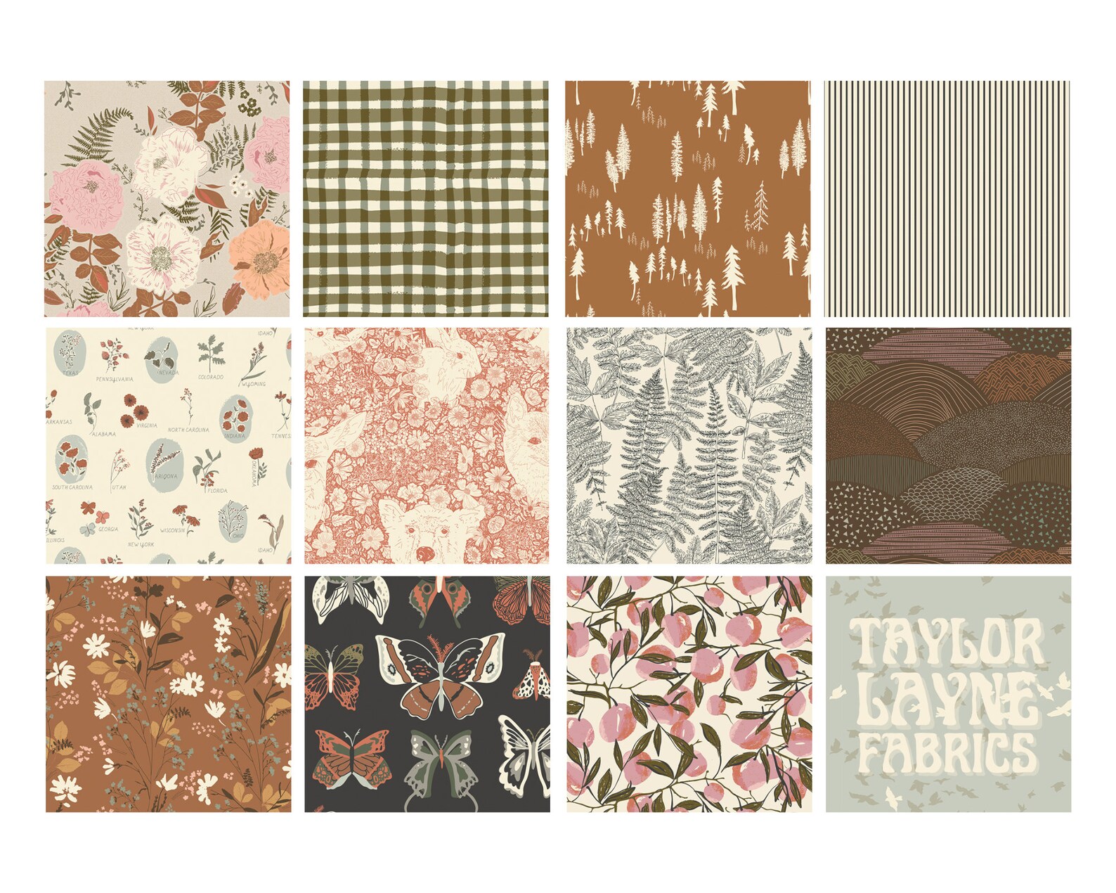WANDERING THREE Fabric by the Half Yard, Season of Tribute - Roots of ...
