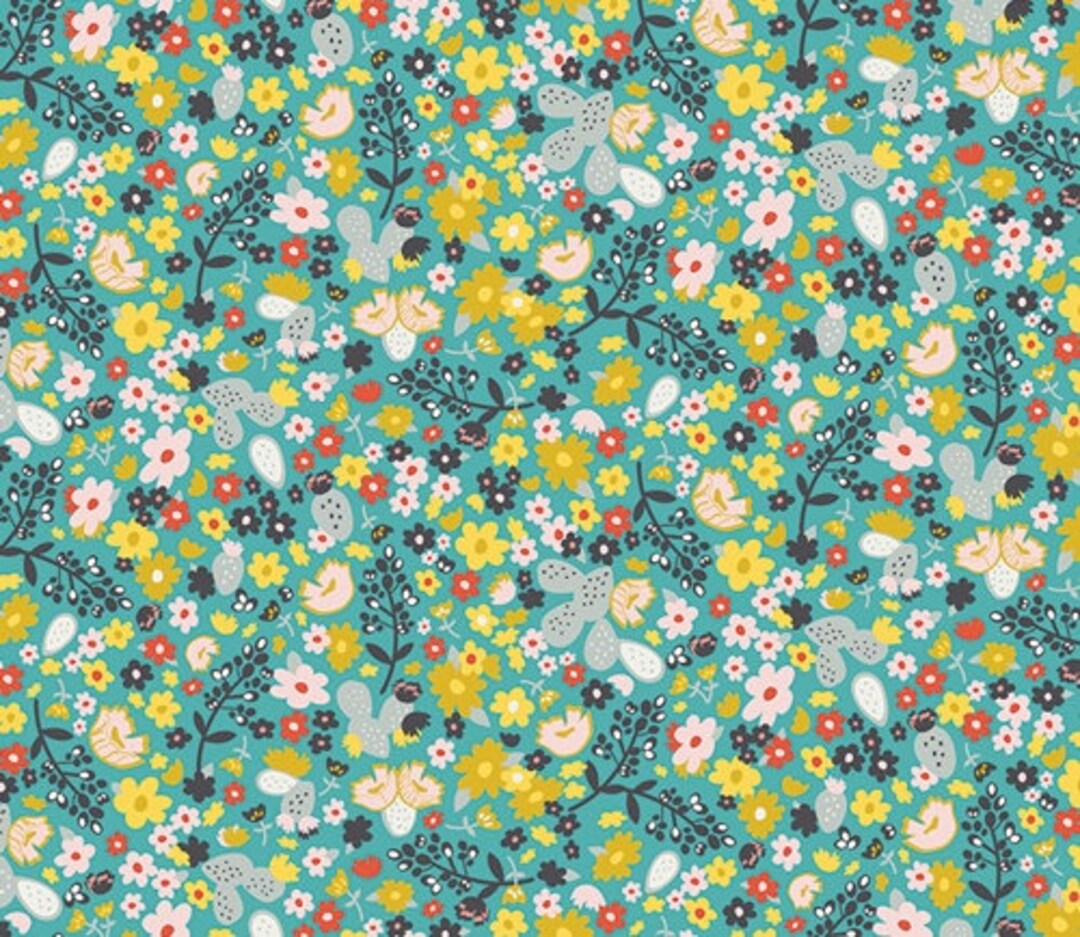 SUMMER FIELD Fabric by the Half Yard, Day Trip Collection by Dana ...