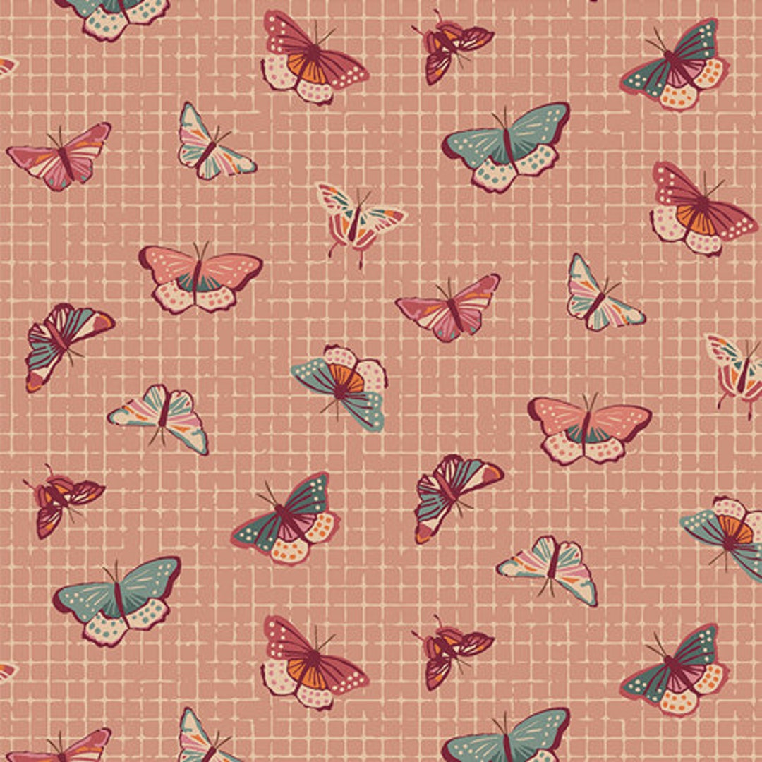 FLUTTERING LATTICE Fabric by the Half Yard, Woodland Keeper Collection ...