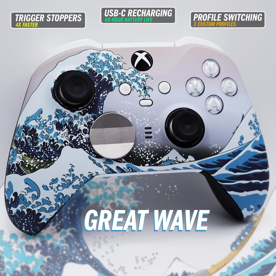 Xbox Elite Series 2 Controller Custom Xbox Controller Wave - Etsy