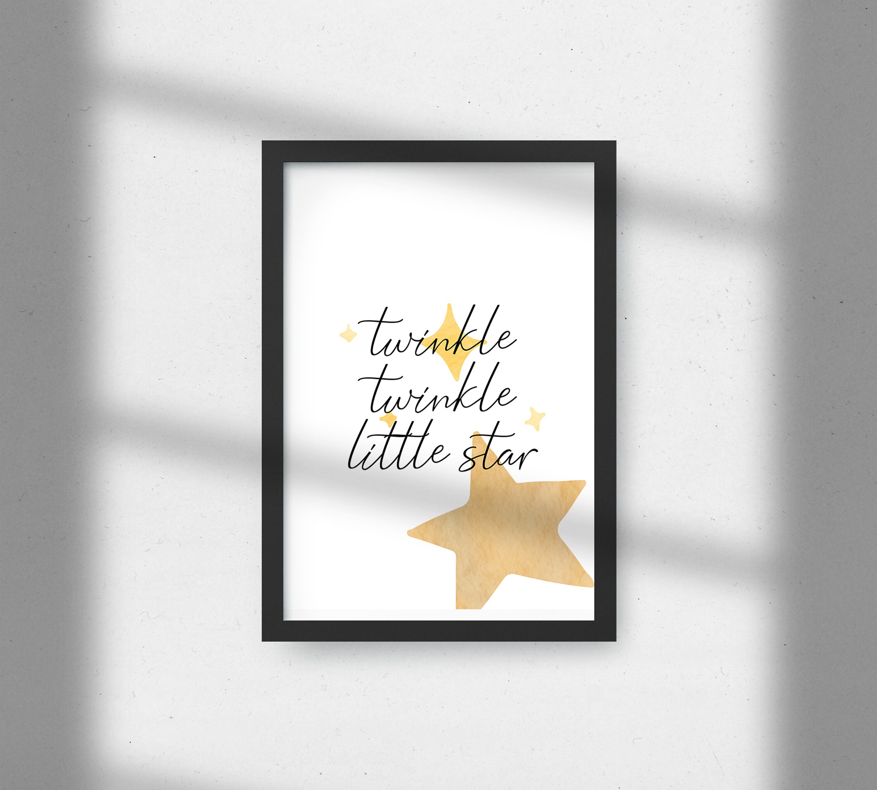 Twinkle Twinkle Little Star Quote Print for Wall Art Home Decor Nursery ...