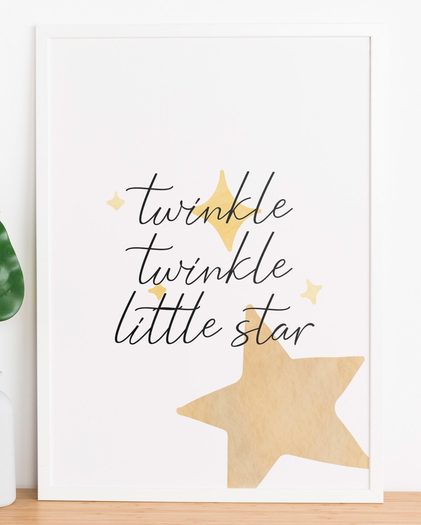Twinkle Twinkle Little Star Quote Print for Wall Art Home Decor Nursery ...