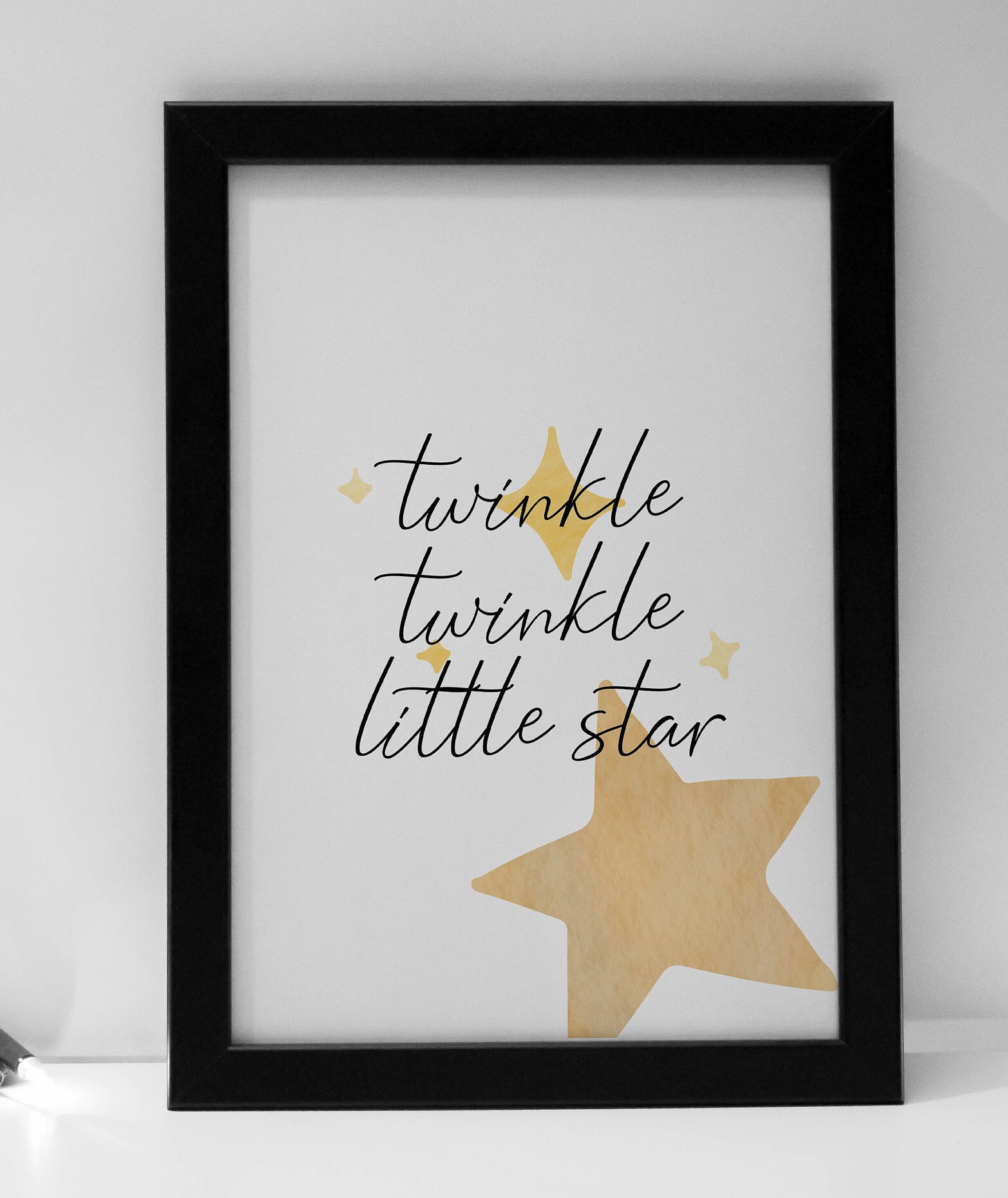 Twinkle Twinkle Little Star Quote Print for Wall Art Home Decor Nursery ...