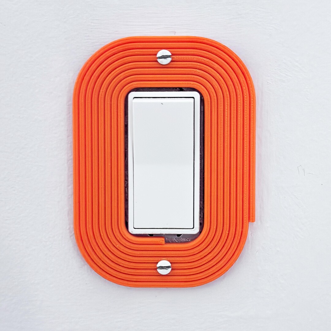 3D Printed Concentric Oval Light Switch Cover | Modern Style - Etsy