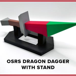 Old School Runescape Poisoned Dragon Dagger 3d Printed Display Prop - Etsy