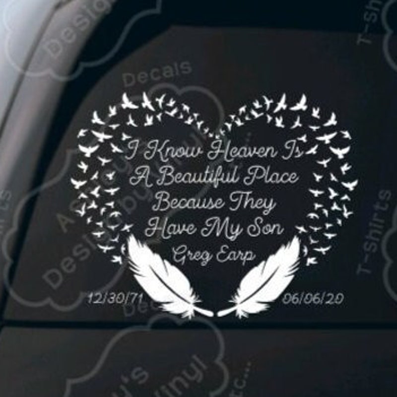 Memorial Decal Svg - Etsy