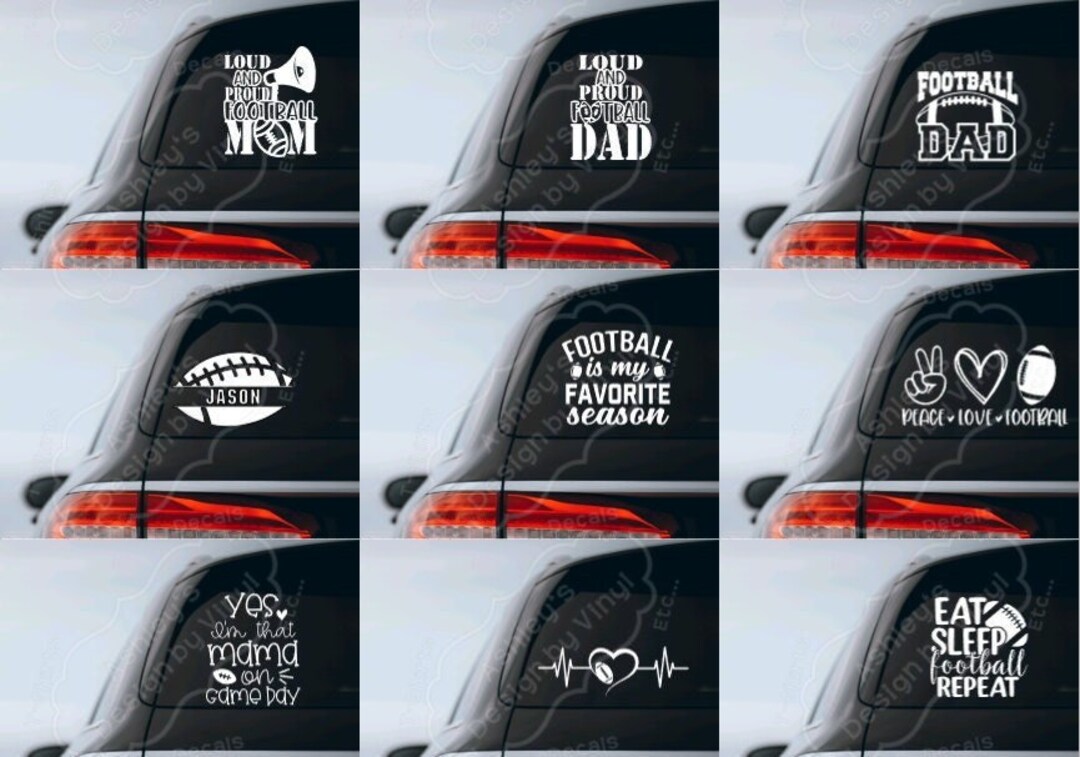 Football Car Decals - Etsy