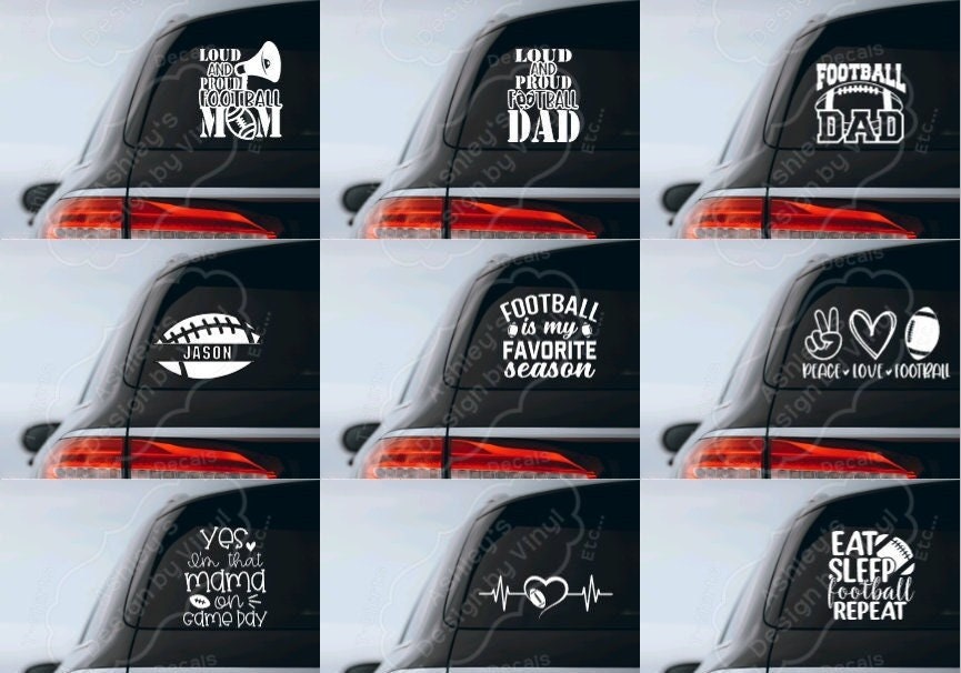 Football Car Decals - Etsy