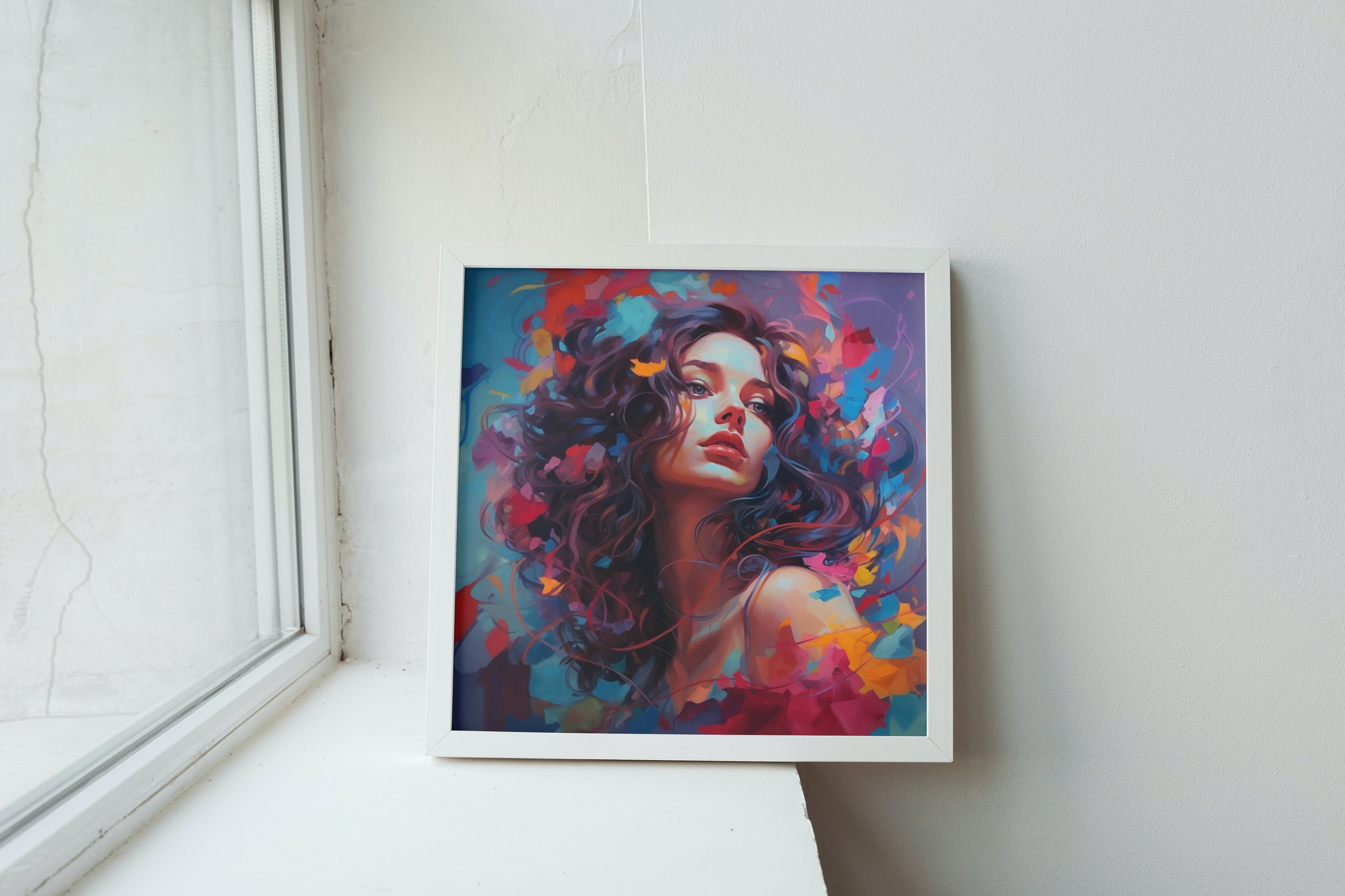 Passion Digital Art Print, AI Generated, Wall Art, Square, AI Art ...