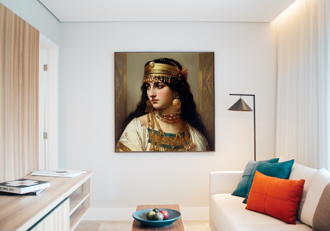 Cleopatra - Digital Art Print, AI Generated, Wall Art, Square, AI Art ...