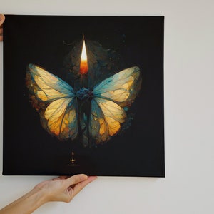 Candle Moth - Digital Art Painting, Surreal, AI Generated, Wall Art ...