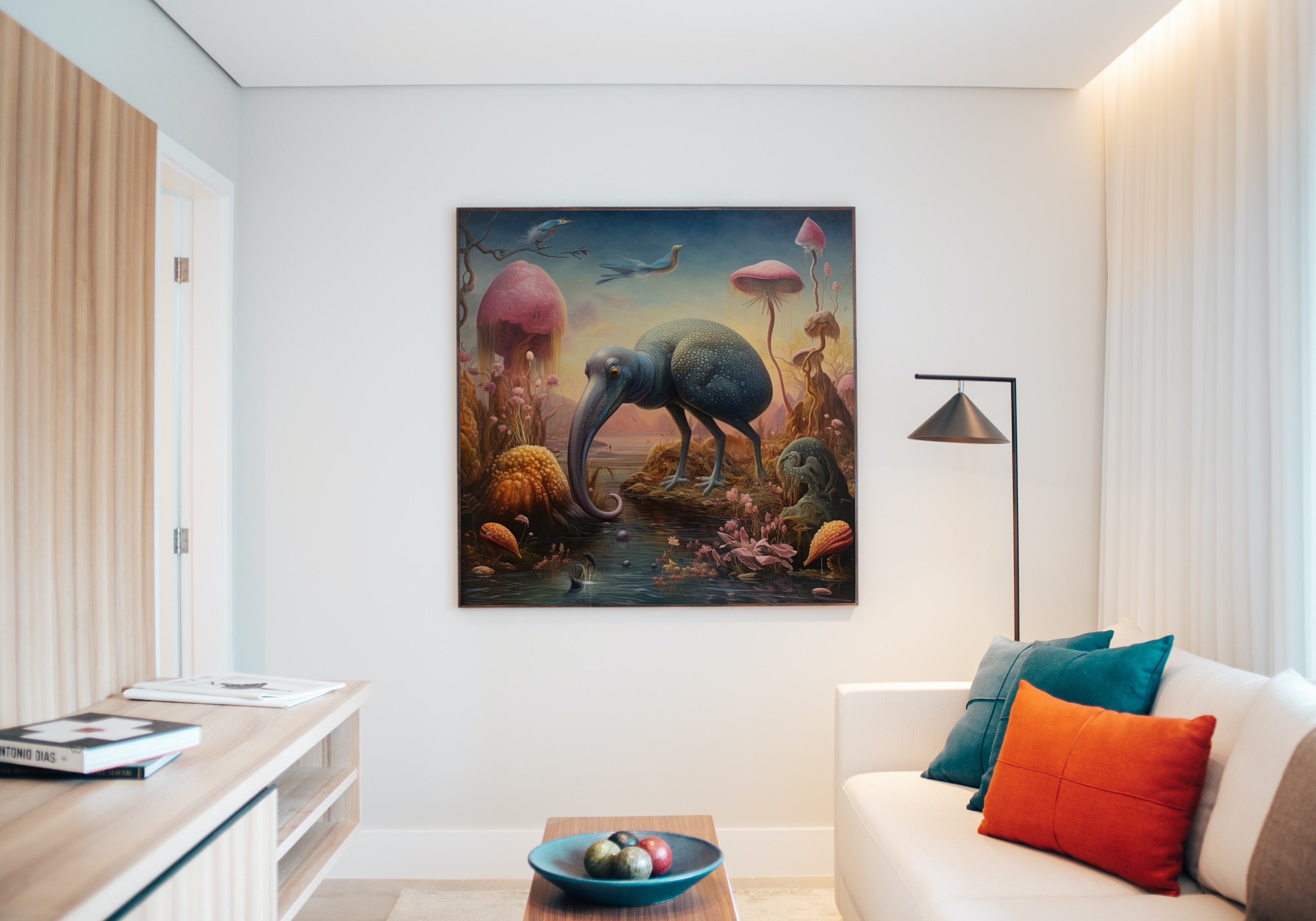 The Jabberwocky - Digital Art Print, AI Generated, Wall Art, Square, AI ...