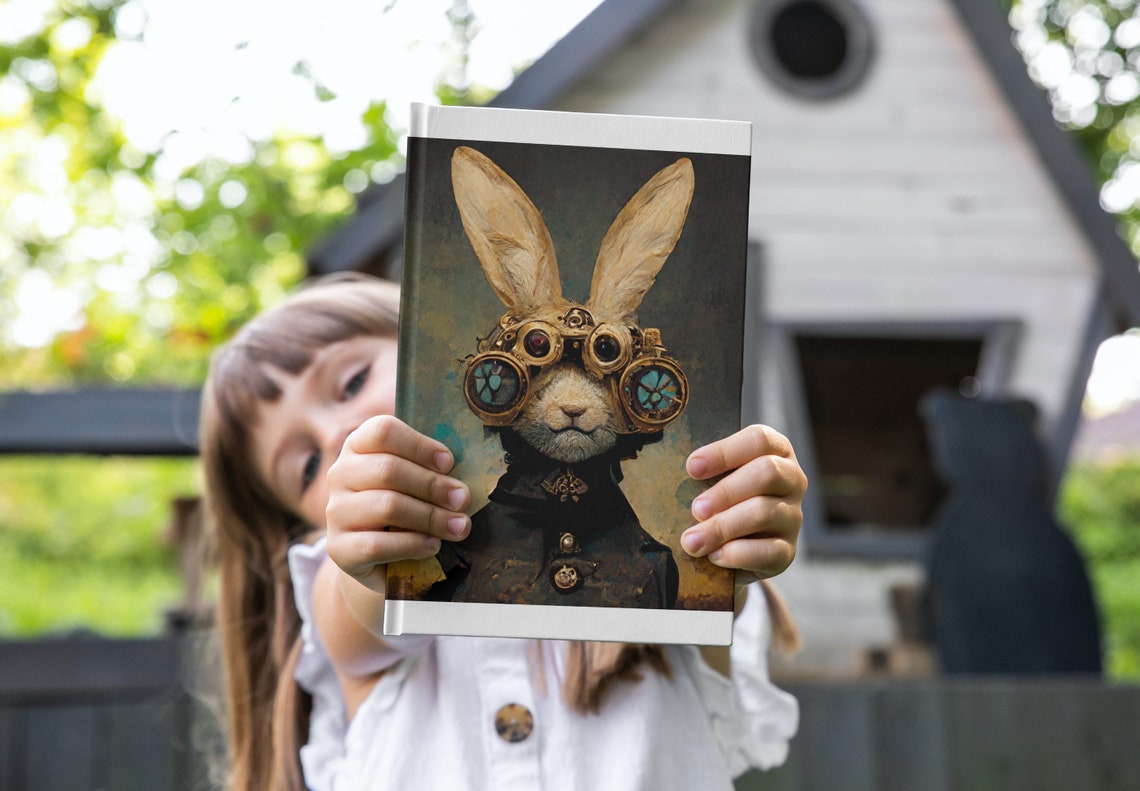 Steampunk Rabbit #3 - Digital Art Painting, AI Generated, Wall Art ...