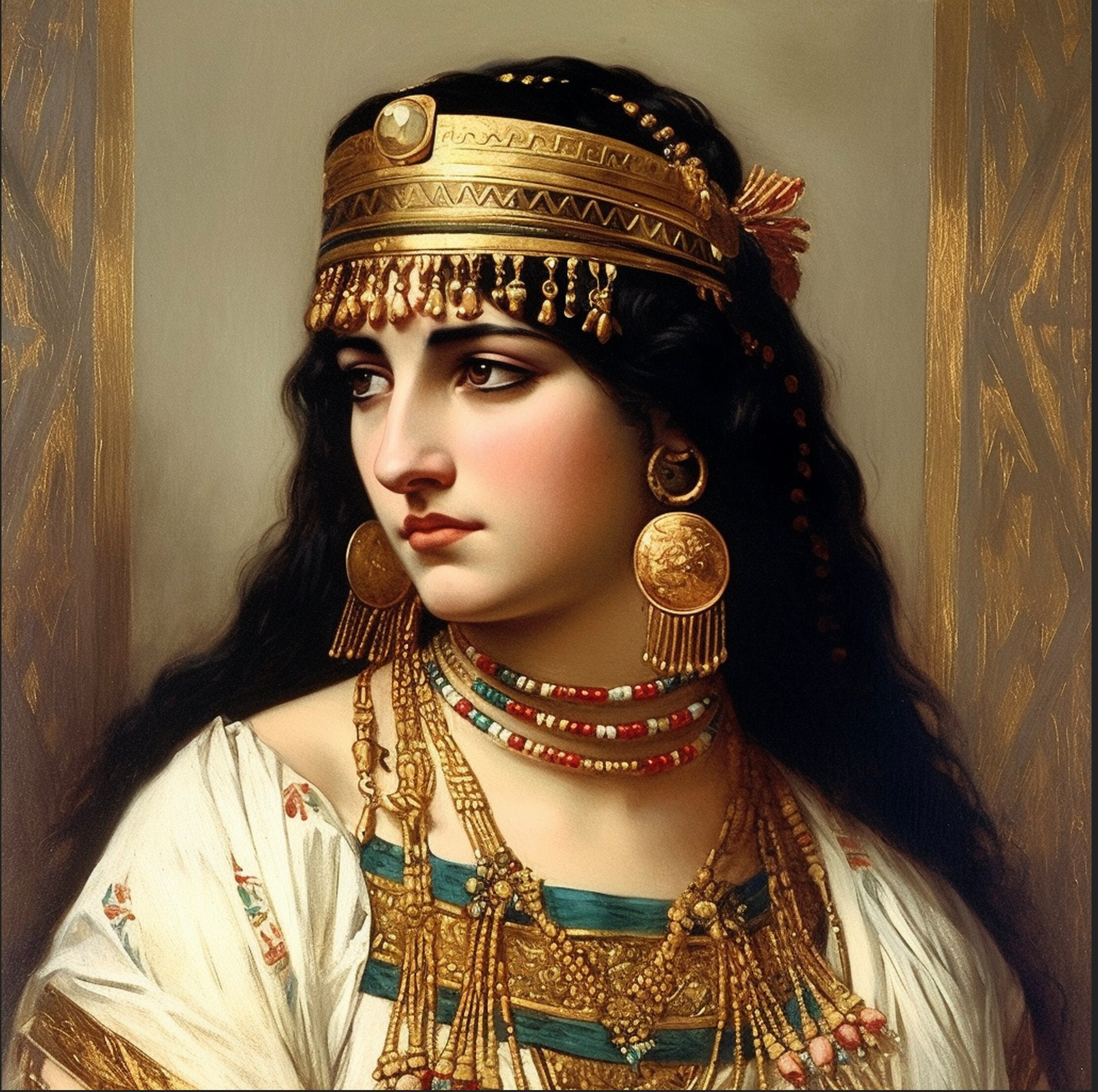 Cleopatra - Digital Art Print, AI Generated, Wall Art, Square, AI Art ... Cleopatra - Digital Art Print, AI Generated, Wall Art, Square, AI Art ...