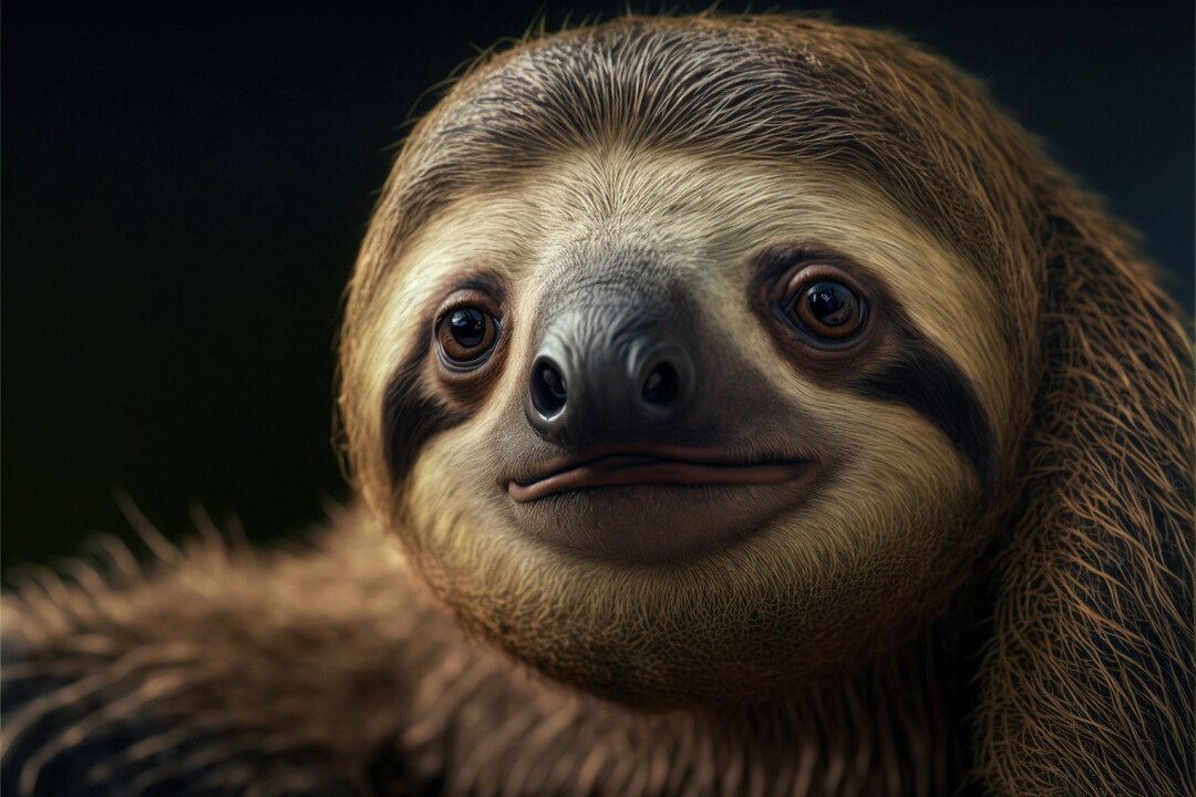 Sloth - Digital Art Print, AI Generated, Wall, 3:2, AI Art, Digital ...