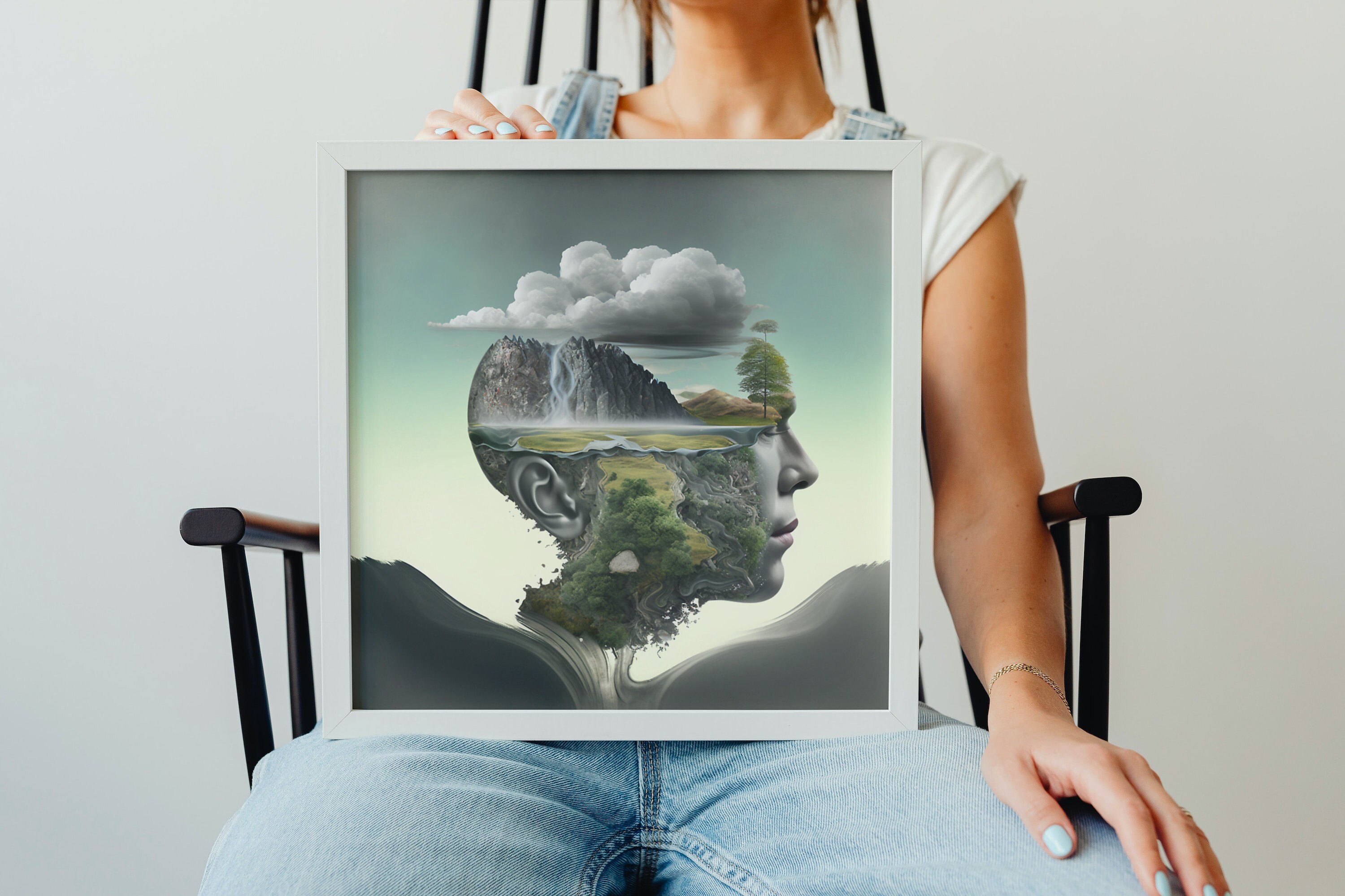 Inner Nature - Digital Art Print, AI Generated, Wall Art, Square, AI ...