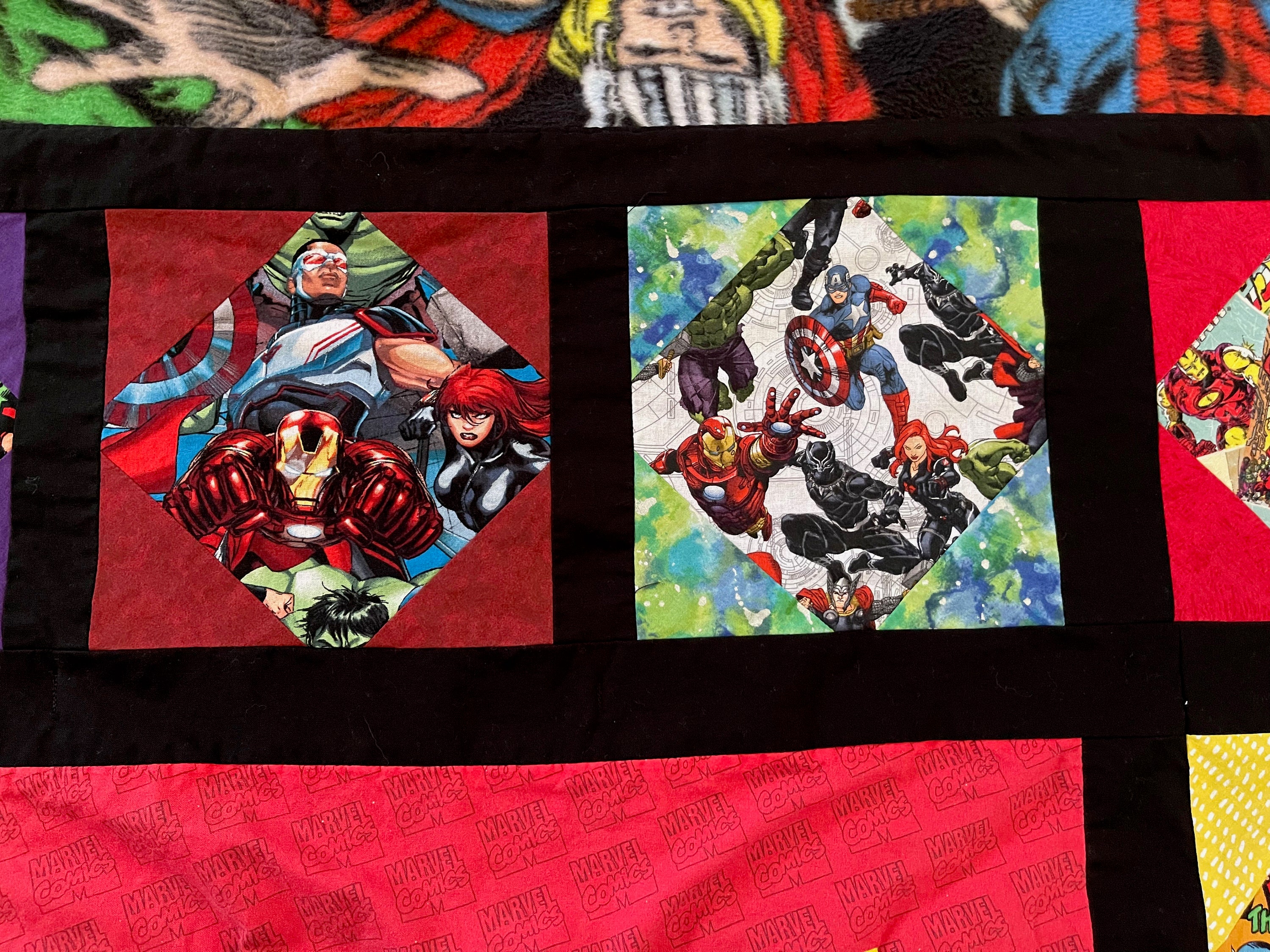 Marvel Superhero Quilt Eye Spy Quilt Marvel Blanket - Etsy