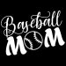 Baseball Mom Die Cut Vinyl Decal for Car Truck Mirrors Note Book Laptop ...