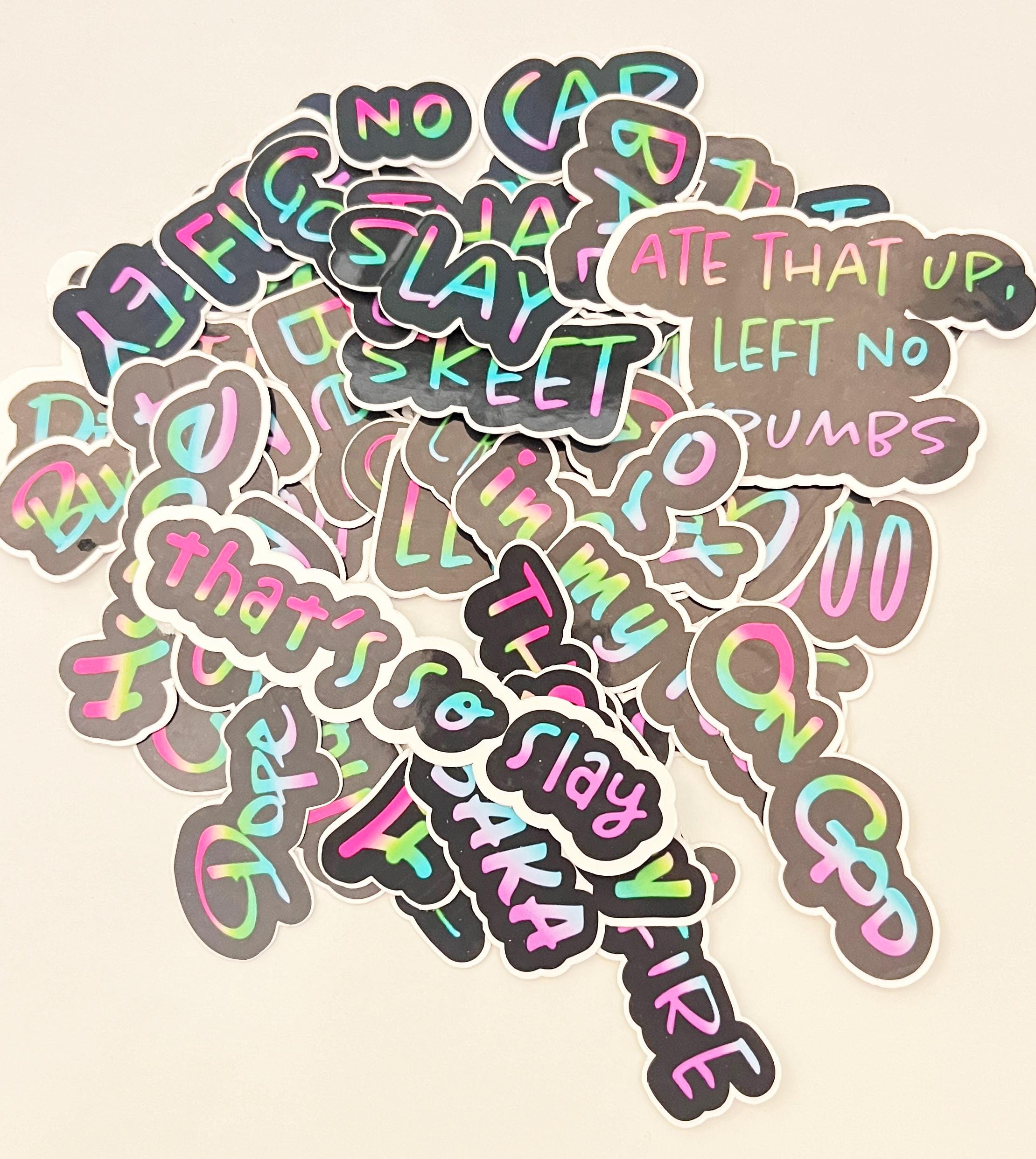 42 Gen Z Teen Quote Vinyl Sticker Set for Cups Tumblers Laptops Auto ...