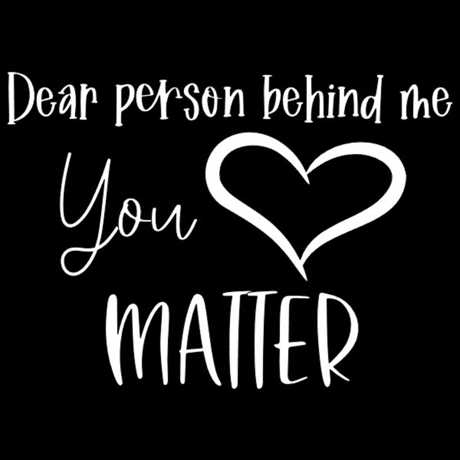 You Matter Heart Decal, Matte Die Cut Vinyl Sticker - Etsy