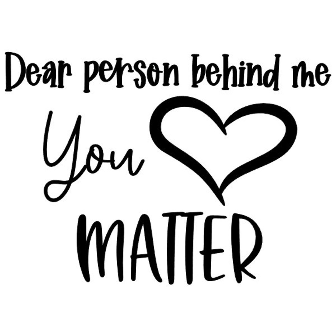 You Matter Heart Decal, Matte Die Cut Vinyl Sticker - Etsy
