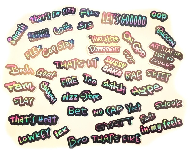 42 Gen Z Teen Quote Vinyl Sticker Set for Cups Tumblers Laptops Auto ...