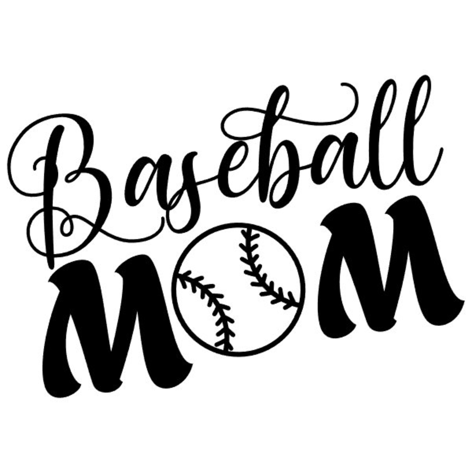 Baseball Mom Die Cut Vinyl Decal for Car Truck Mirrors Note Book Laptop ...