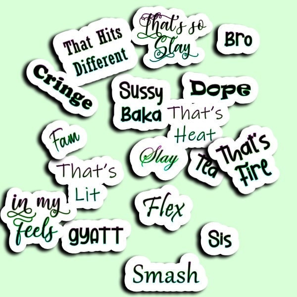 30 Gen Z Teen Quote Vinyl Sticker Set for Cups Tumblers - Etsy