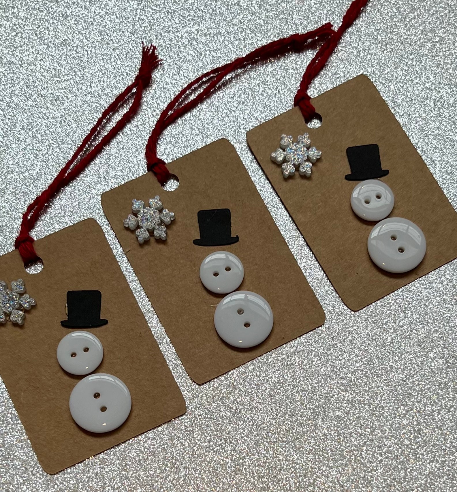 Frosty Button Snowmen Christmas Tags-set of 6! - Etsy