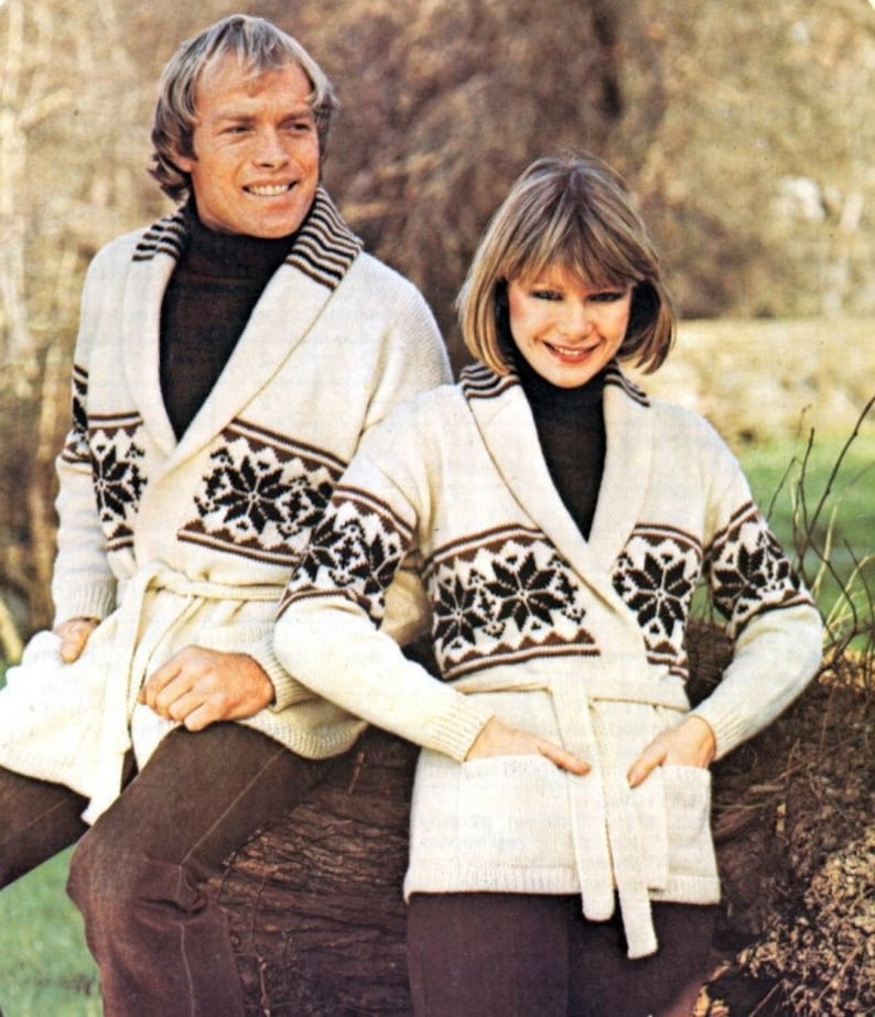 Vintage Cardigan Knitting Pattern Norwegian Star in Starsky & Hutch ...