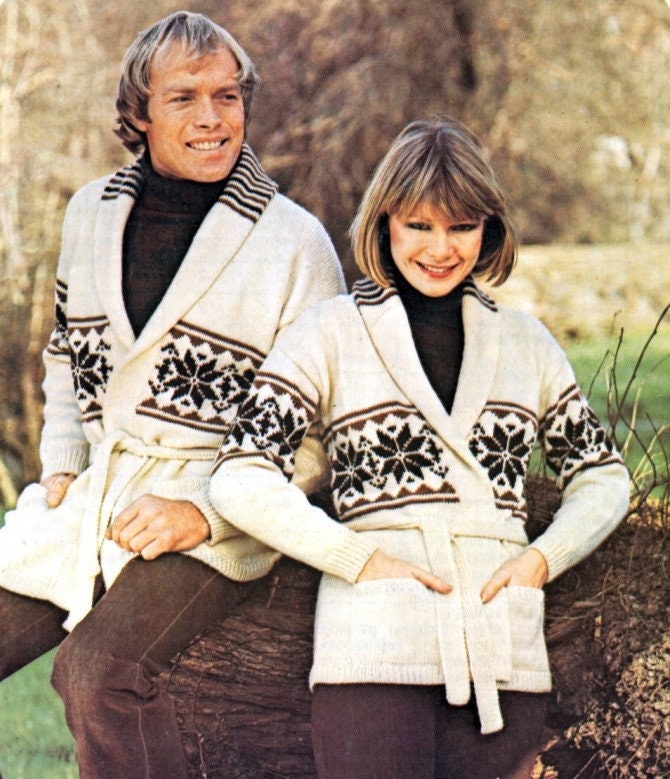 Vintage Cardigan Knitting Pattern Norwegian Star in Starsky & Hutch ...