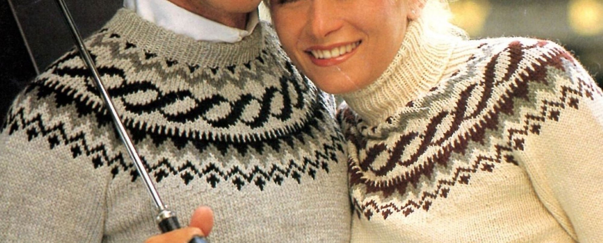 Icelandic Design Fair Isle Sweaters With Crew Neck or Polo Neck DK Size ...