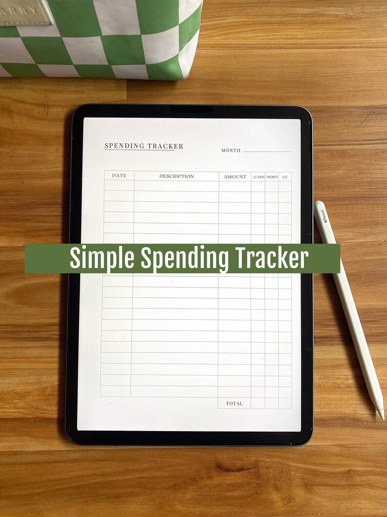 Printable Spending Tracker | Budget Chart Printable | Digital Spending ...