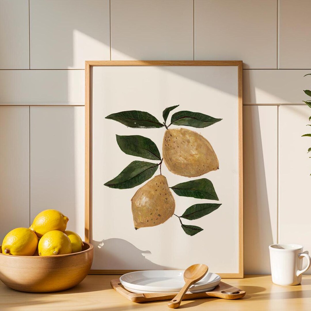 Lemons Print Wall Art | Botanical Prints | Trending Wall Prints | Lemon ...
